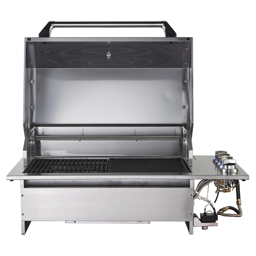 Smart 4-Burner Drop-In Gas BBQ With Slimline Hood in Stainless Steel