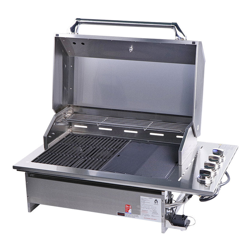 Smart 4-Burner Drop-In Gas BBQ With Slimline Hood in Stainless Steel