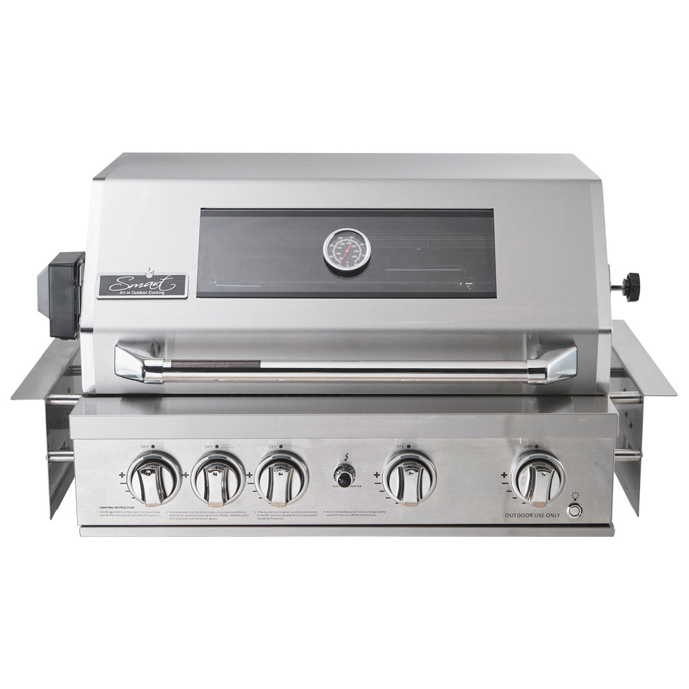Smart 4 Burner Built-In Gas BBQ With Rotisserie & Rear Infrared Burner