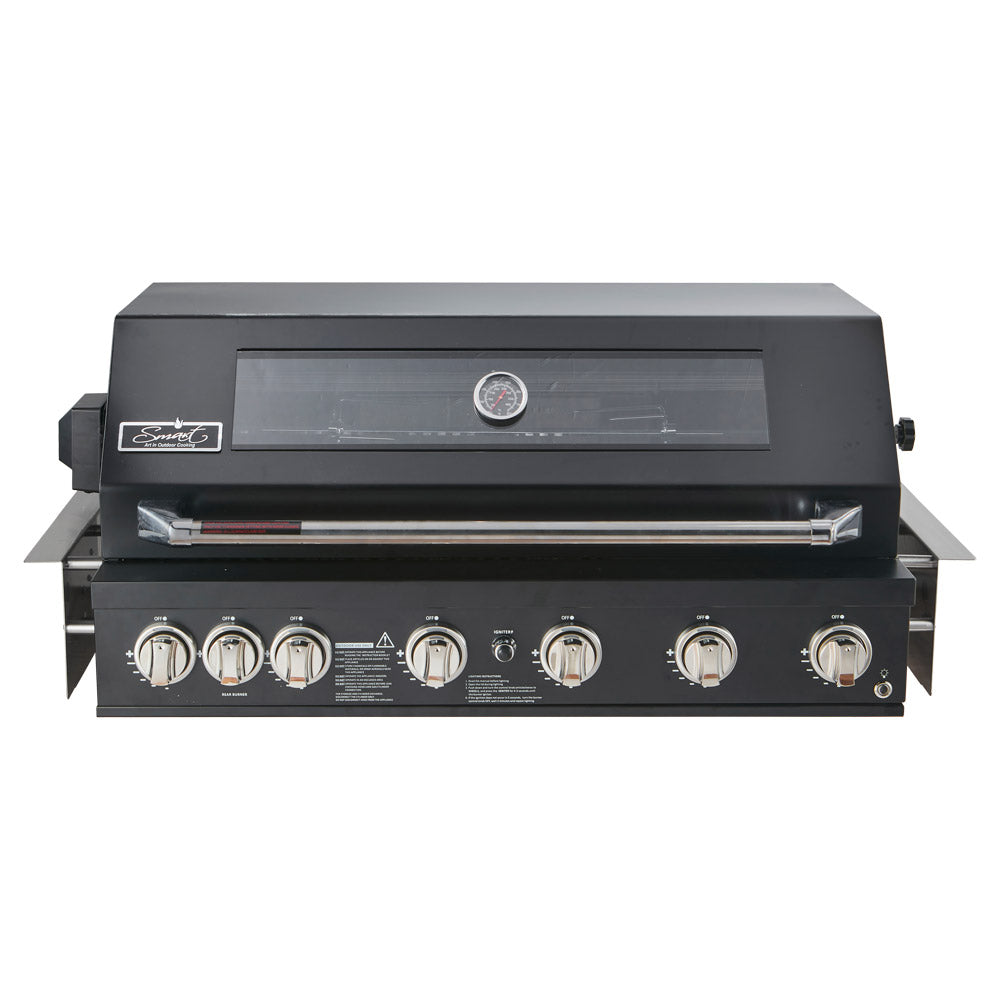 Smart 6 Burner Built-In Gas BBQ With Rotisserie & Rear Infrared Burner
